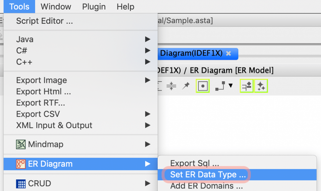 Entity Relationship Diagram in Astah Professional