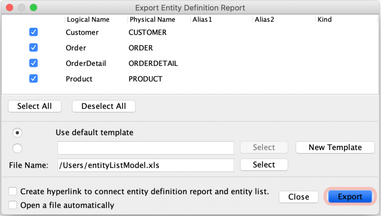 Entity Relationship Diagram in Astah Professional