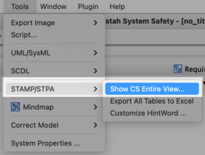 How to create Control Entire View - Astah System Safety