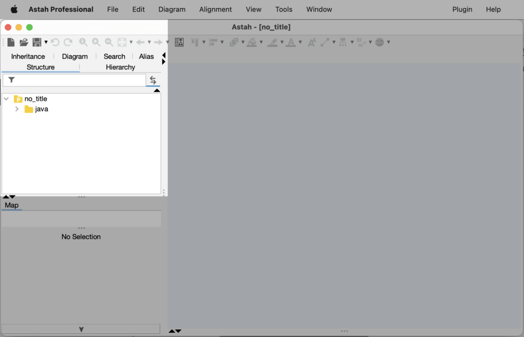 Astah User Interface - Astah Professional and UML