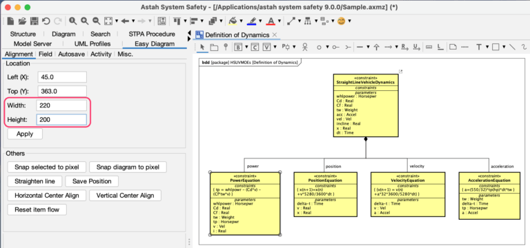 Astah Easy Diagram Plugin for SysML modeling
