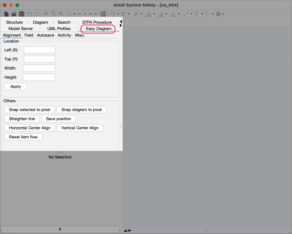 Astah Easy Diagram Plugin for SysML modeling