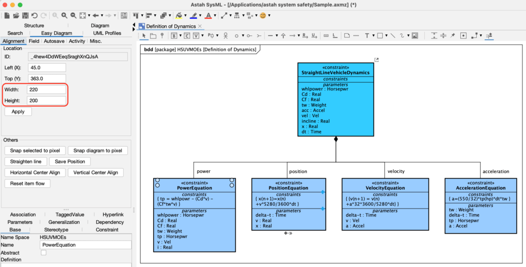 Astah Easy Diagram Plugin for SysML modeling