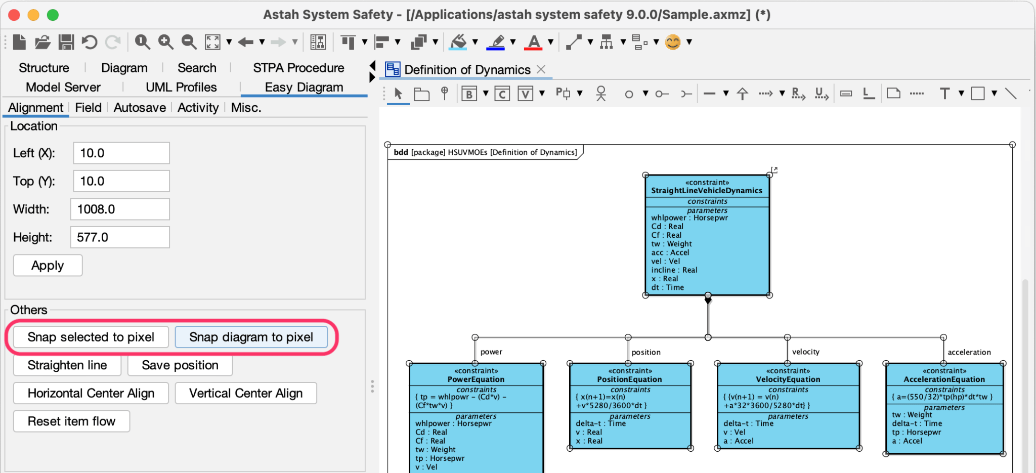 Astah Easy Diagram Plugin for SysML modeling