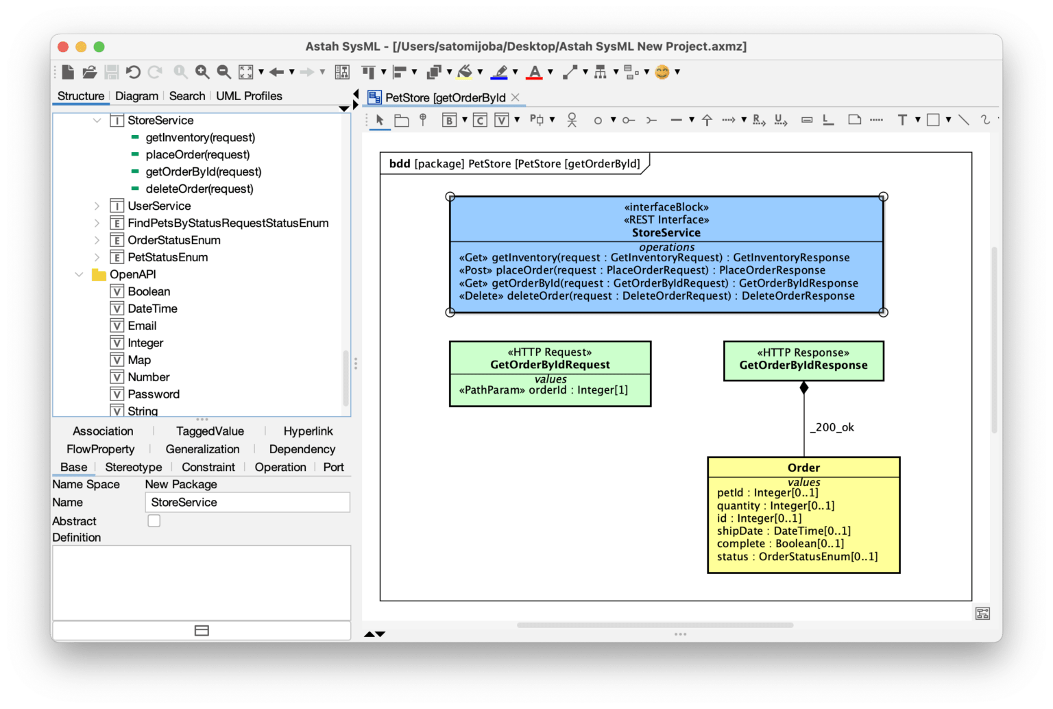 Astah SysML OpenAPI importer Plug-In - Astah