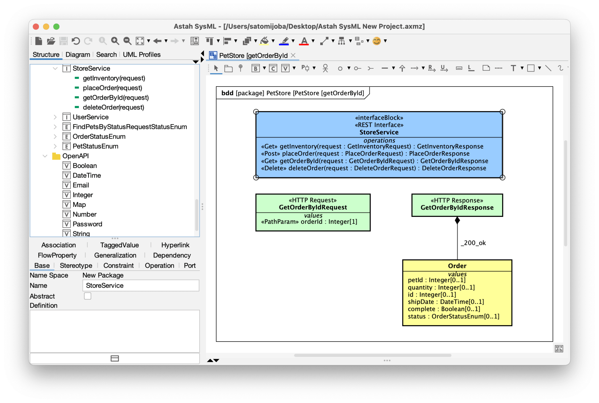 Astah SysML OpenAPI importer Plug-In - Astah