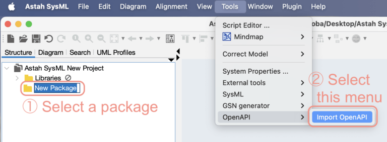 Astah SysML OpenAPI importer Plug-In - Astah