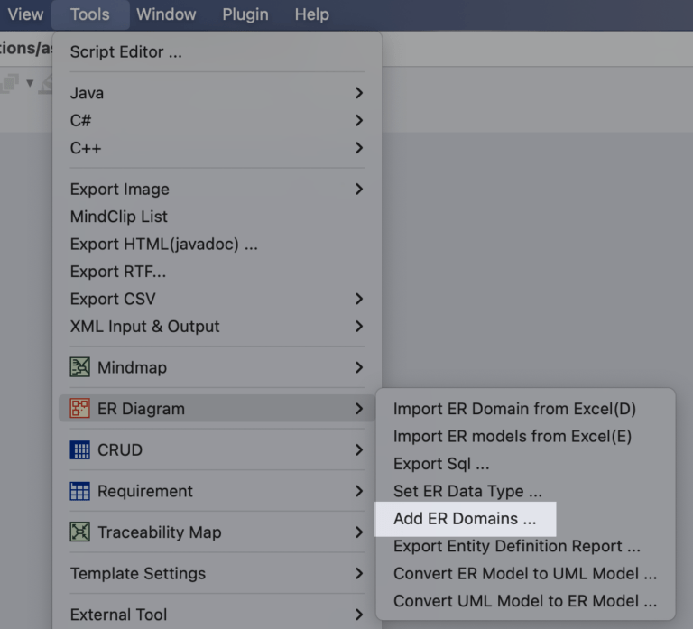 Entity Relationship Diagram in Astah Professional